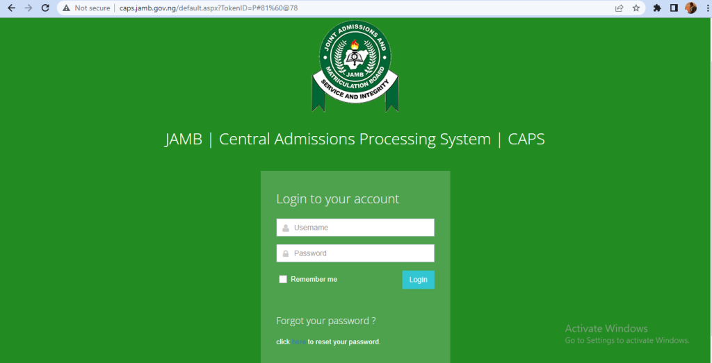 JAMB login 2023 in 2 seconds - Passbuttons