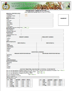 Samples of NYSC Registration Form 2024 | Step-by-step Procedure ...